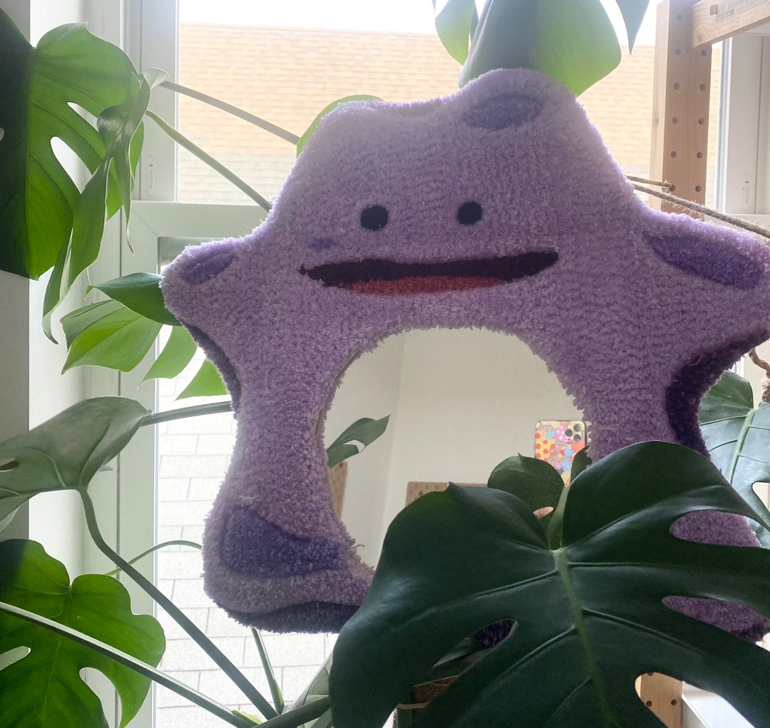 Ditto Mirror Rug Anime Fluffy Mirror Rug Tufting Vintage Handmade Cut ...
