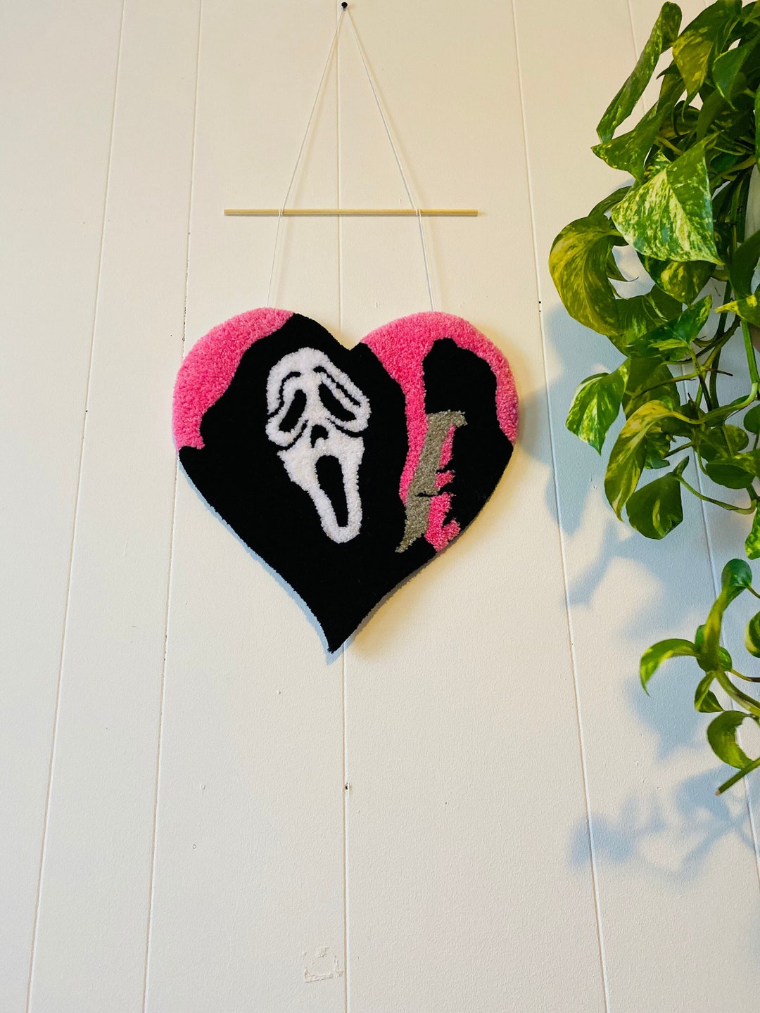 Ghost Face Scary Horror Fans Scream Rug Tufting Handmade Cut Pile Home ...