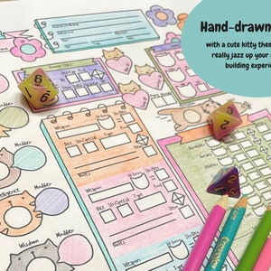 Pathfinder 2e Character Sheet & Coloring Page - Kitties - Etsy