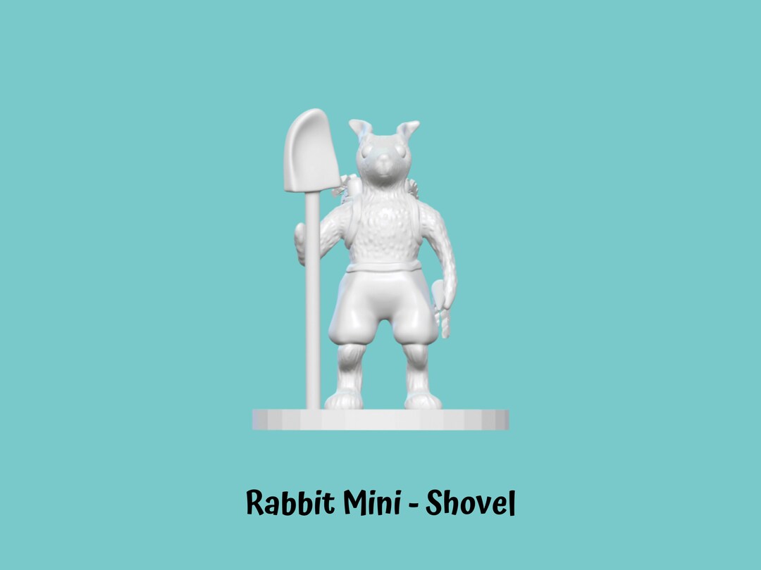 Rabbit Miniature - Shovel - Etsy