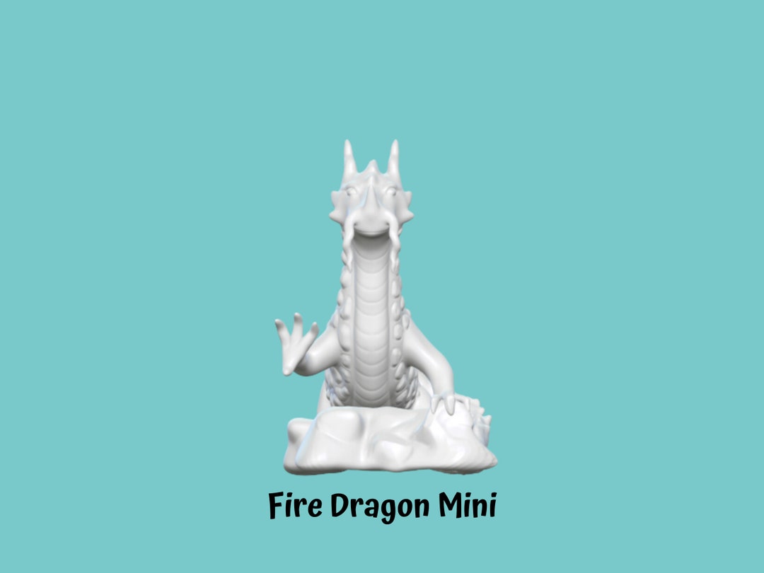 Fire Dragon Miniature - Etsy