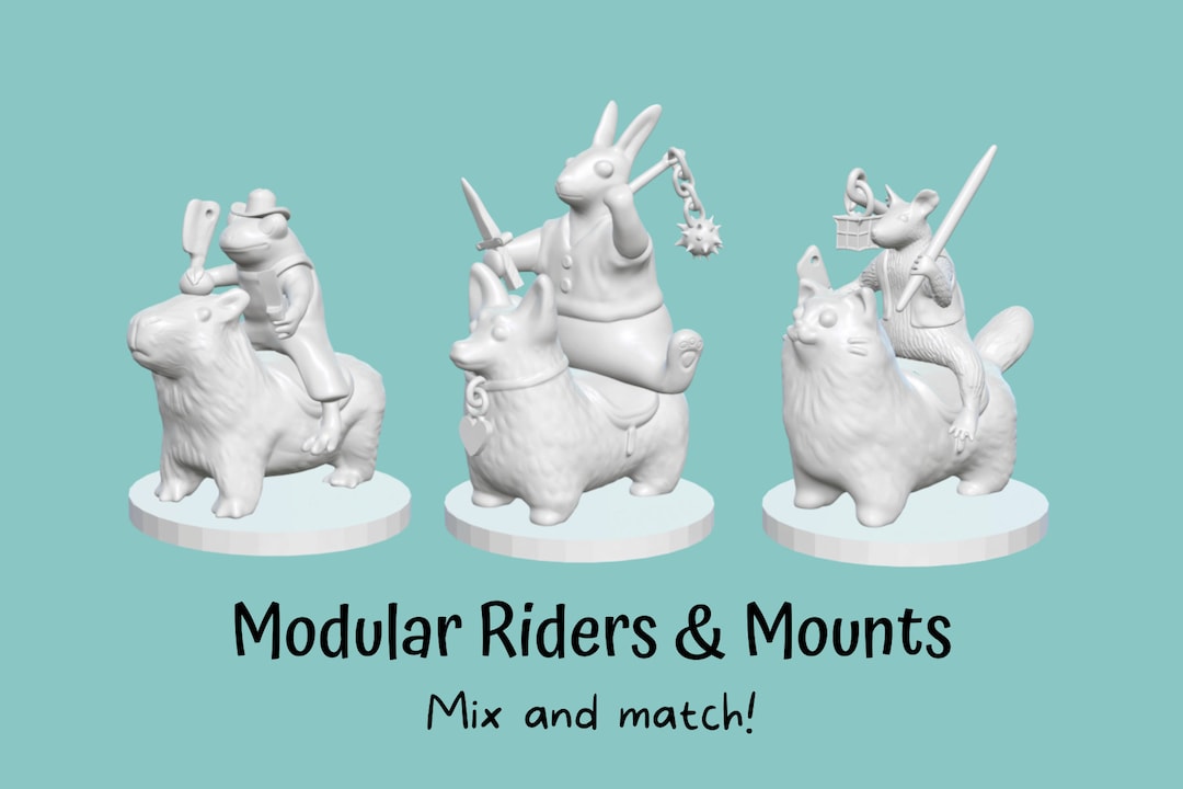 Modular Riders & Mounts - Etsy