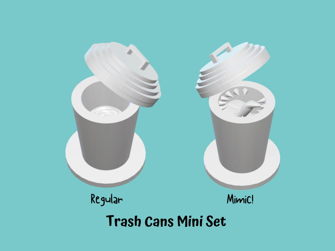 Trash Can Mini Set With Mimic - Etsy