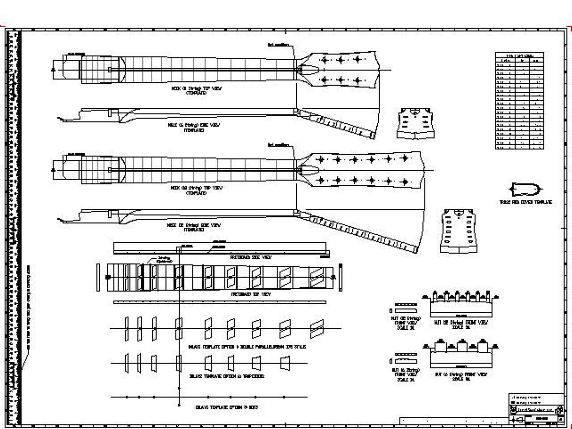 EDS-1275 (SG Double Neck) Electric Guitar 01. PDF Plans Blueprint - Etsy
