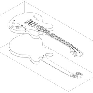 Gibson ES-335 Dot Electric Guitar 01. PDF Plans Blueprint Template - Etsy
