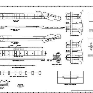 Telecaster Electric Guitar PDF Plans Blueprint 01 - Etsy