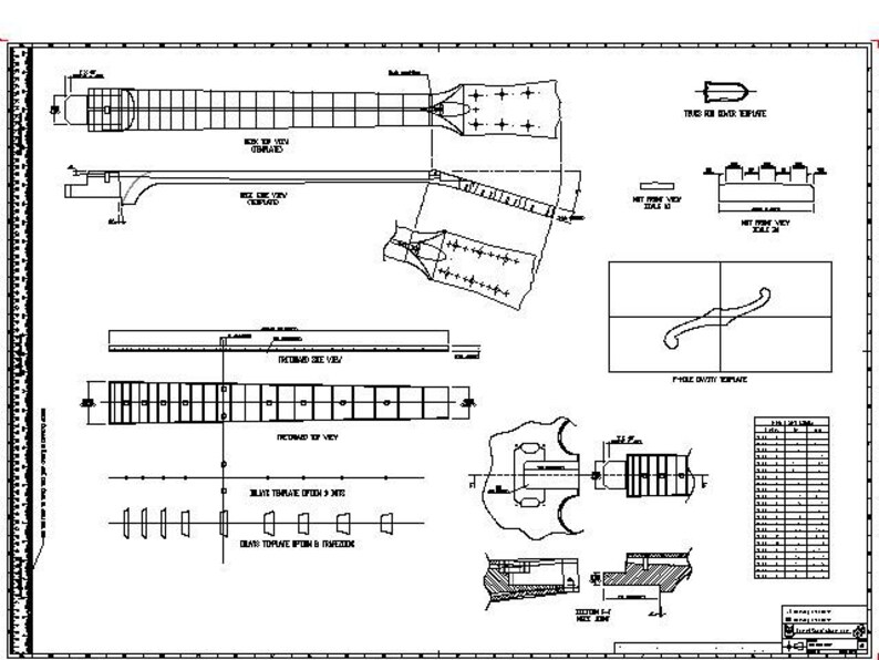 Gibson ES-335 Dot Electric Guitar 01. PDF Plans Blueprint Template - Etsy