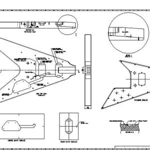Gibson Flying V Electric Guitar 01. PDF Plans Blueprint - Etsy