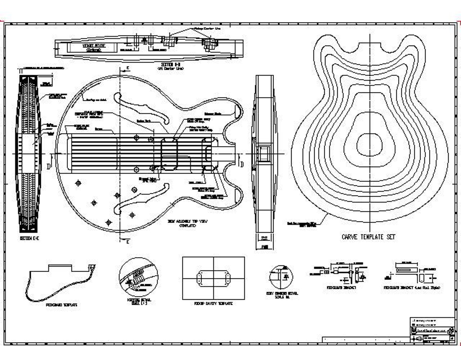 Gibson ES-335 Dot Electric Guitar 01. PDF Plans Blueprint Template - Etsy
