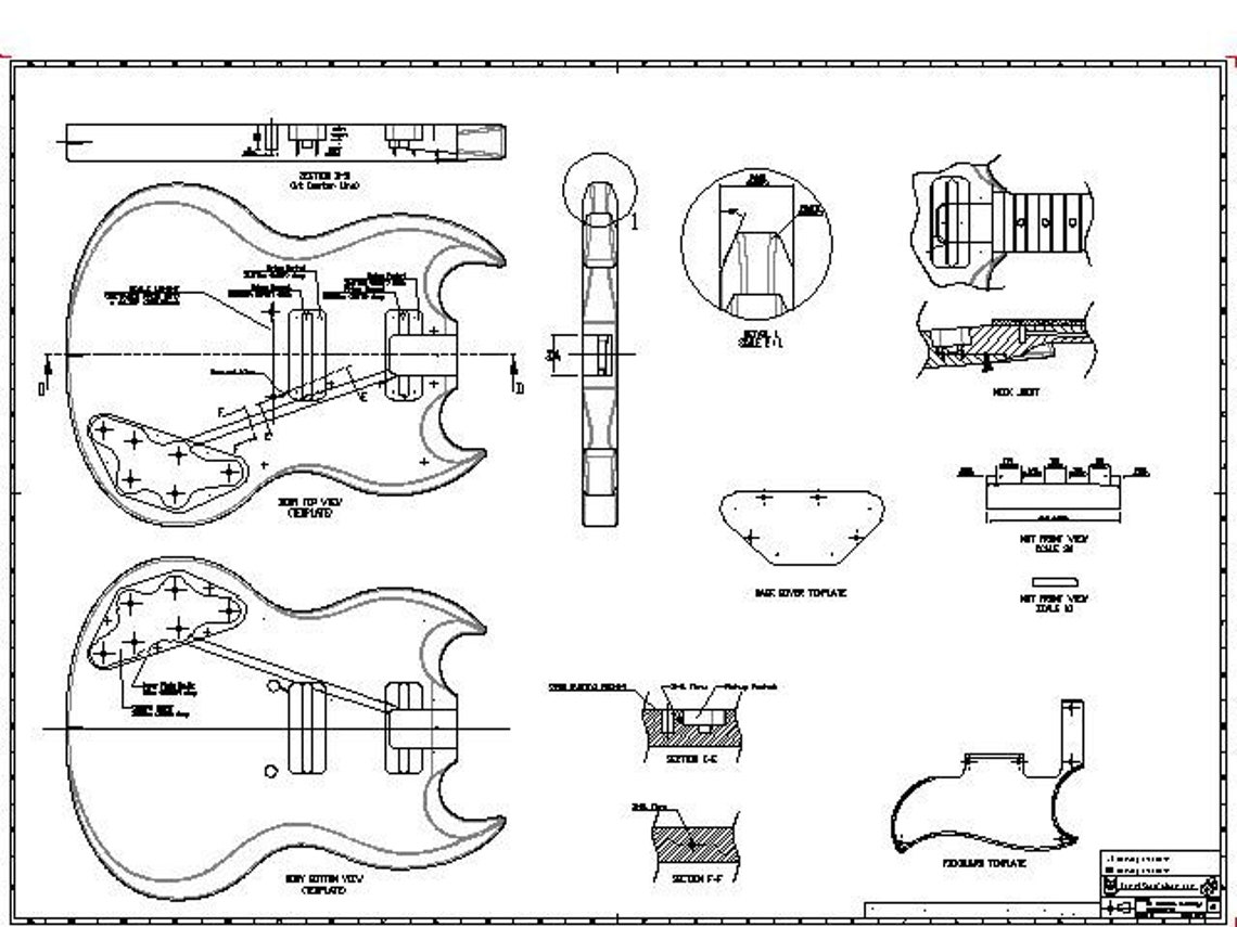 SG Special (vintage Pickguard) Electric Guitar 05. PDF Plans Blueprint ...