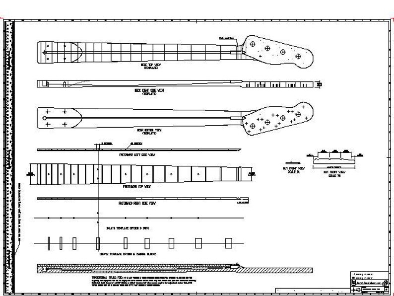 Fender Precision Bass '53 Electric Bass 03. PDF Plans Blueprint - Etsy