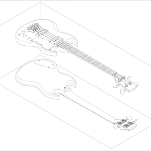 Gibson SG Bass - Electric Bass 01. PDF Pans Blueprint - Etsy