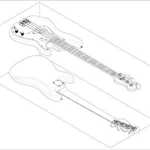 Fender Precision Bass Electric Bass 01. PDF Plans Blueprint - Etsy