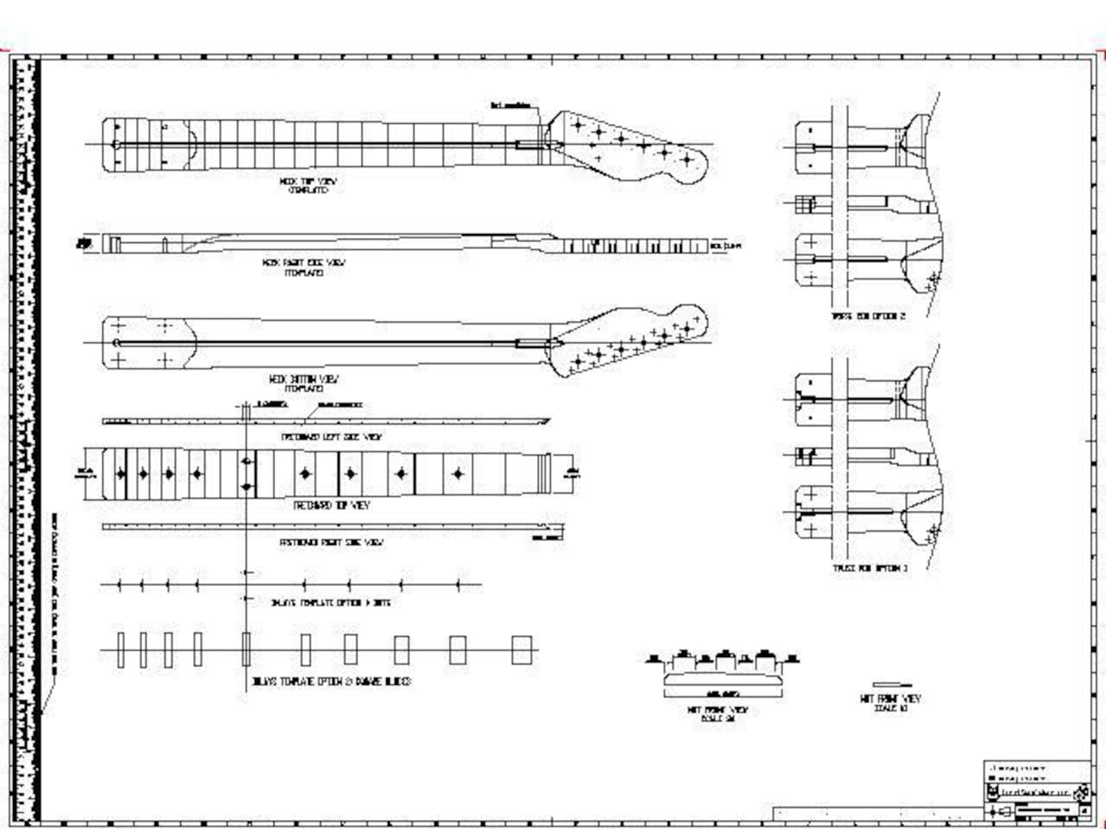 Telecaster Thinline '72 Electric Guitar PDF Plans Blueprint 08 - Etsy