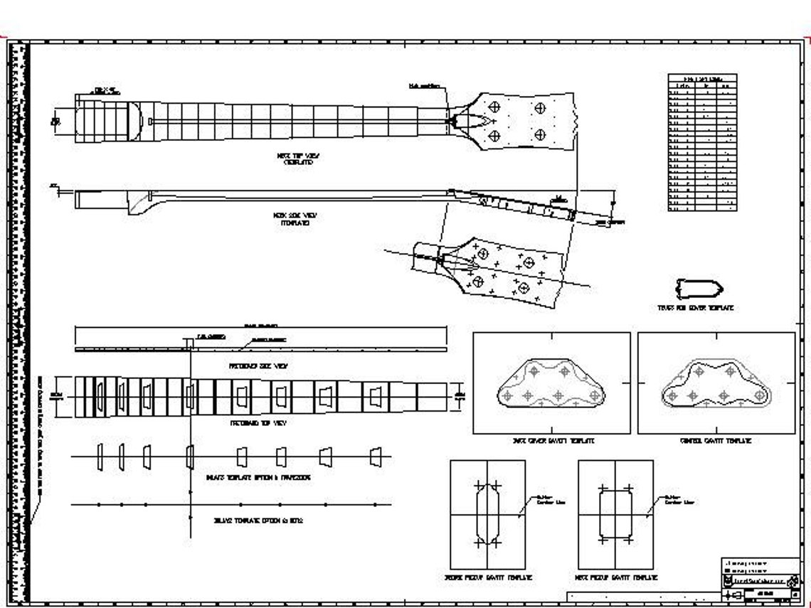 Gibson SG Bass - Electric Bass 01. PDF Pans Blueprint - Etsy