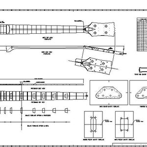 Gibson SG Bass - Electric Bass 01. PDF Pans Blueprint - Etsy