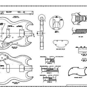 Gibson SG Bass - Electric Bass 01. PDF Pans Blueprint - Etsy