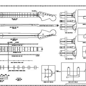 Fender Jaguar Electric Guitar 01.PDF Plans Blueprint - Etsy