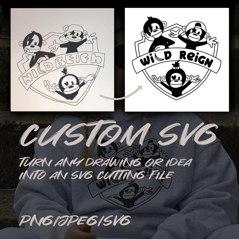 Complex Custom Silhouette Cutting File SVG PNG JPEG - Etsy