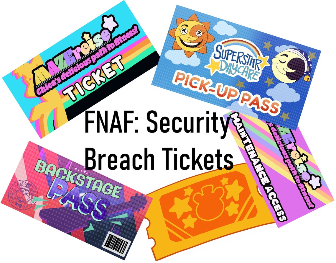 FNAF: Security Breach Tickets - Etsy UK