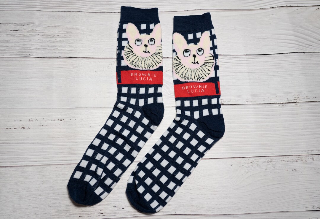 Cat Socks Fashion Socks Sphynx Cat Design Socks Animal - Etsy