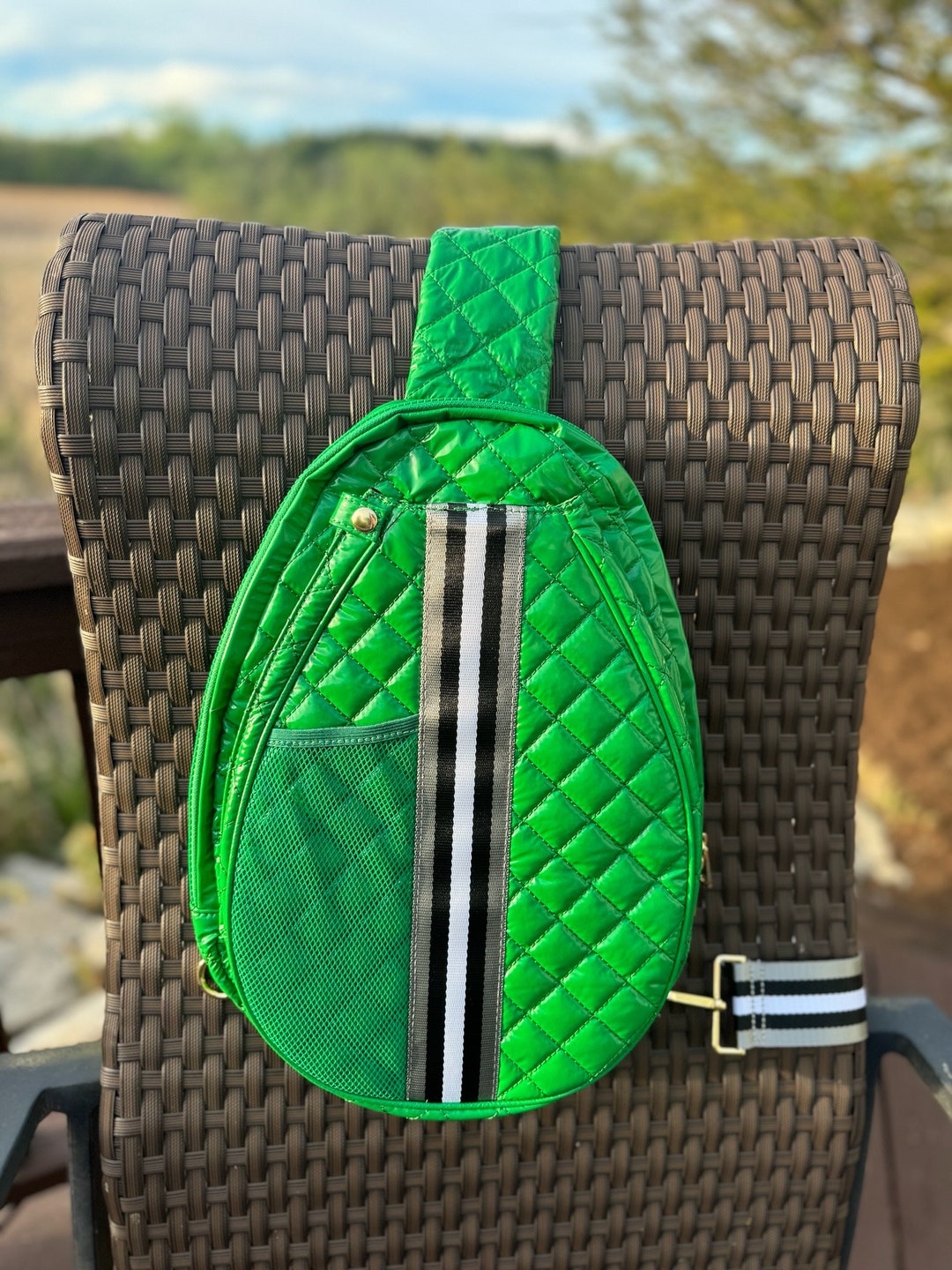 PICKLEBALL BAG Crossbody Pickleball Sling Bag, Lightweight Quilted ...