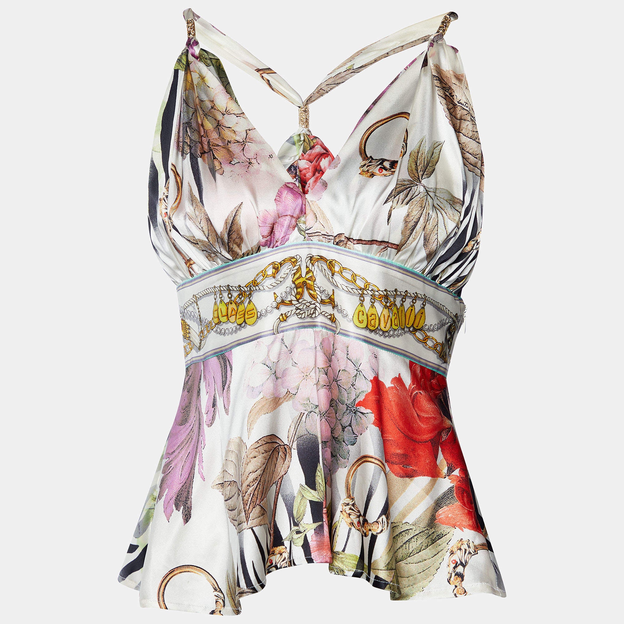 Vintage Class Cavalli/roberto Cavalli Silk Corset Bustier Print - Etsy