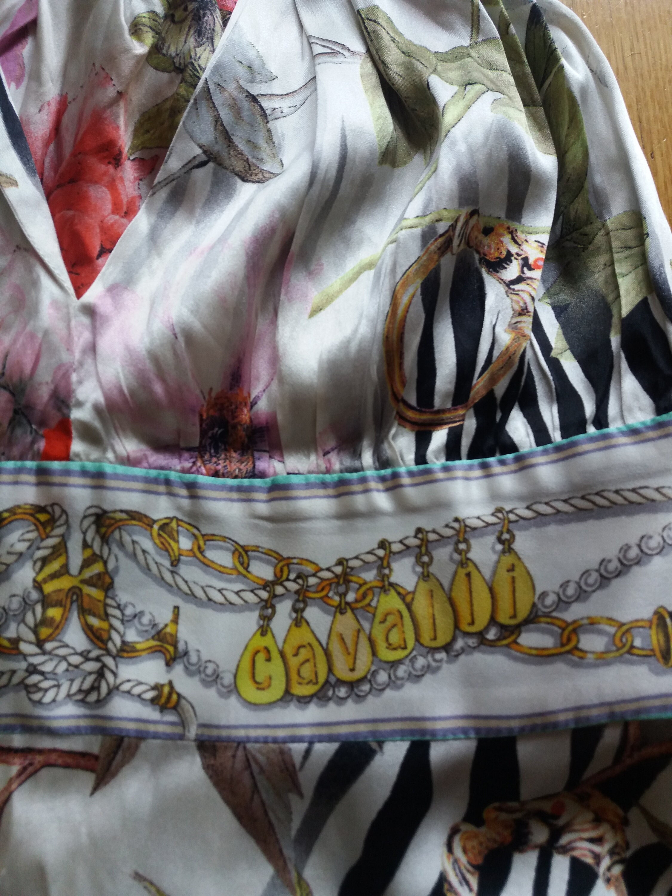 Vintage Class Cavalli/roberto Cavalli Silk Corset Bustier Print - Etsy