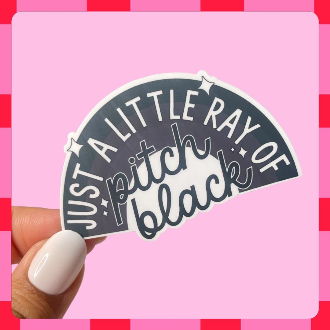 Dark Rainbow Sticker Moody Quote Decal for a Touch of Edge and ...