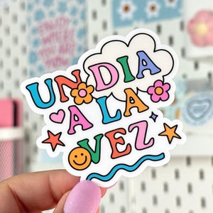 Un Dia a La Vez Sticker: Spanish Affirmation Vinyl Decal - Etsy