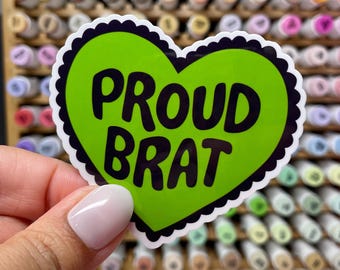 Proud Brat Sticker, Brat Summer Laptop Sticker, Trendy Waterproof ...