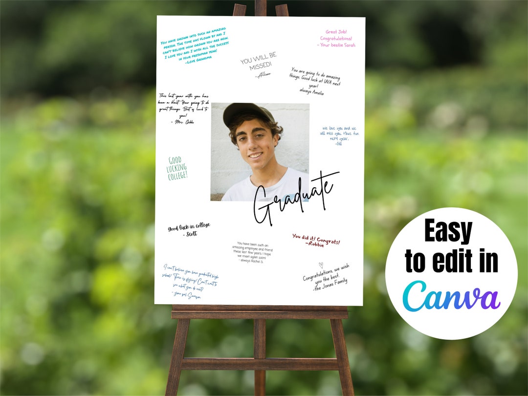 Graduation Poster, Graduation Signature Board, Graduation Party ...