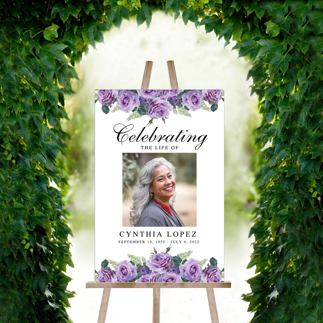 Editable Funeral Welcome Poster, Celebration of Life Template, Funeral ...
