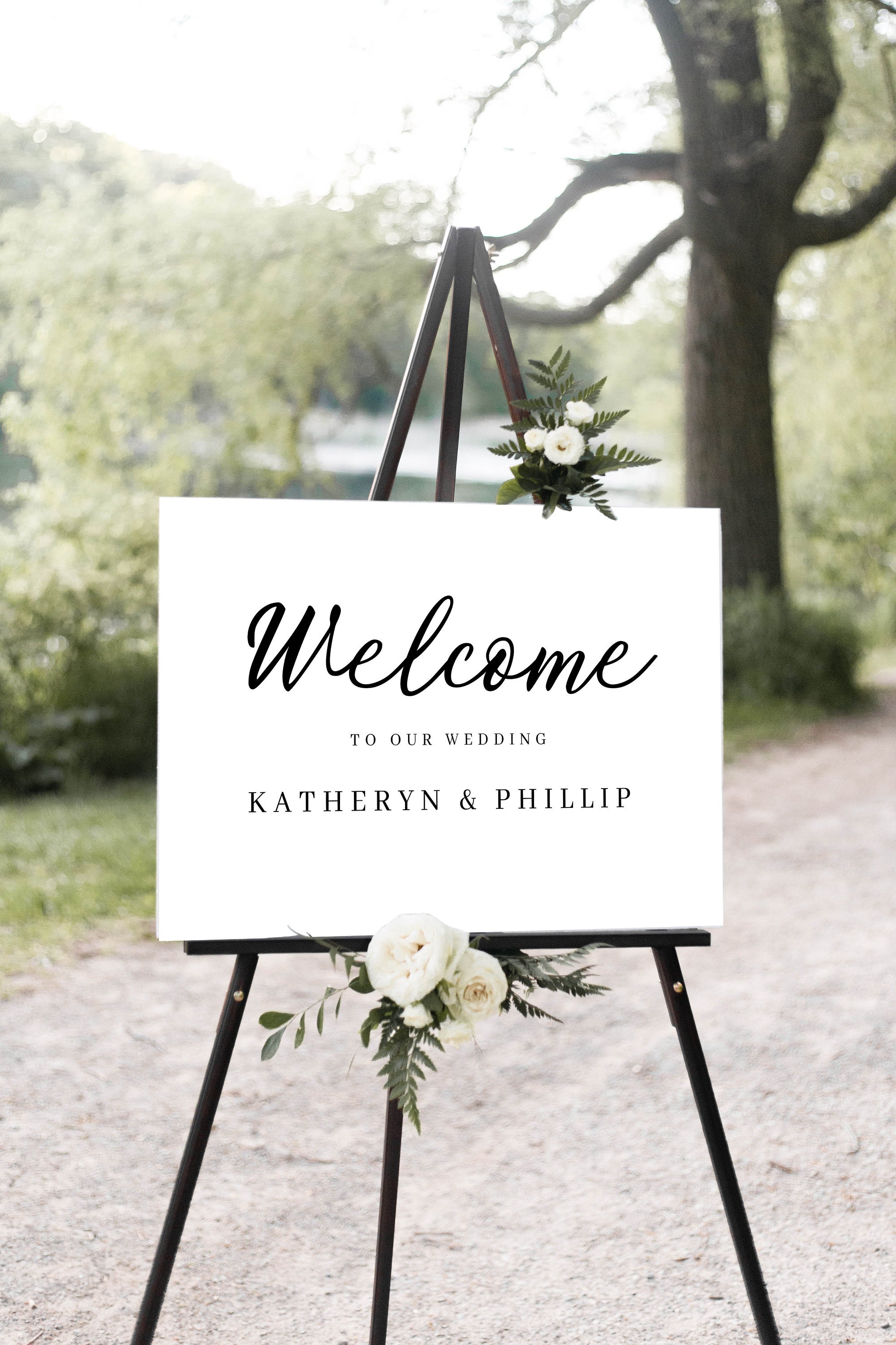 White Welcome Wedding Poster, Wedding Poster Template, Wedding Welcome ...