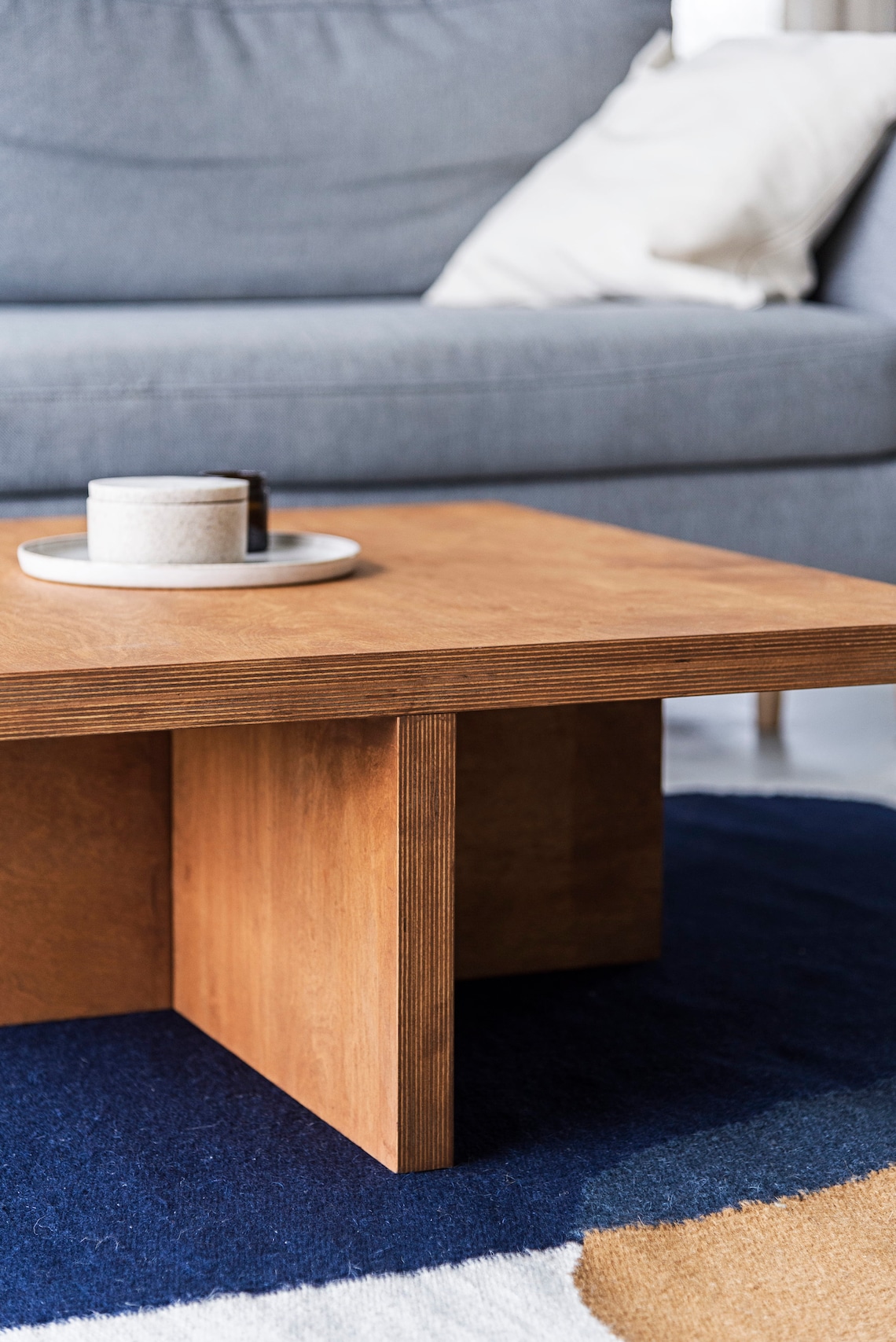 OTOTO.04 Square Coffee Table Plywood Coffee Table Low Coffee - Etsy