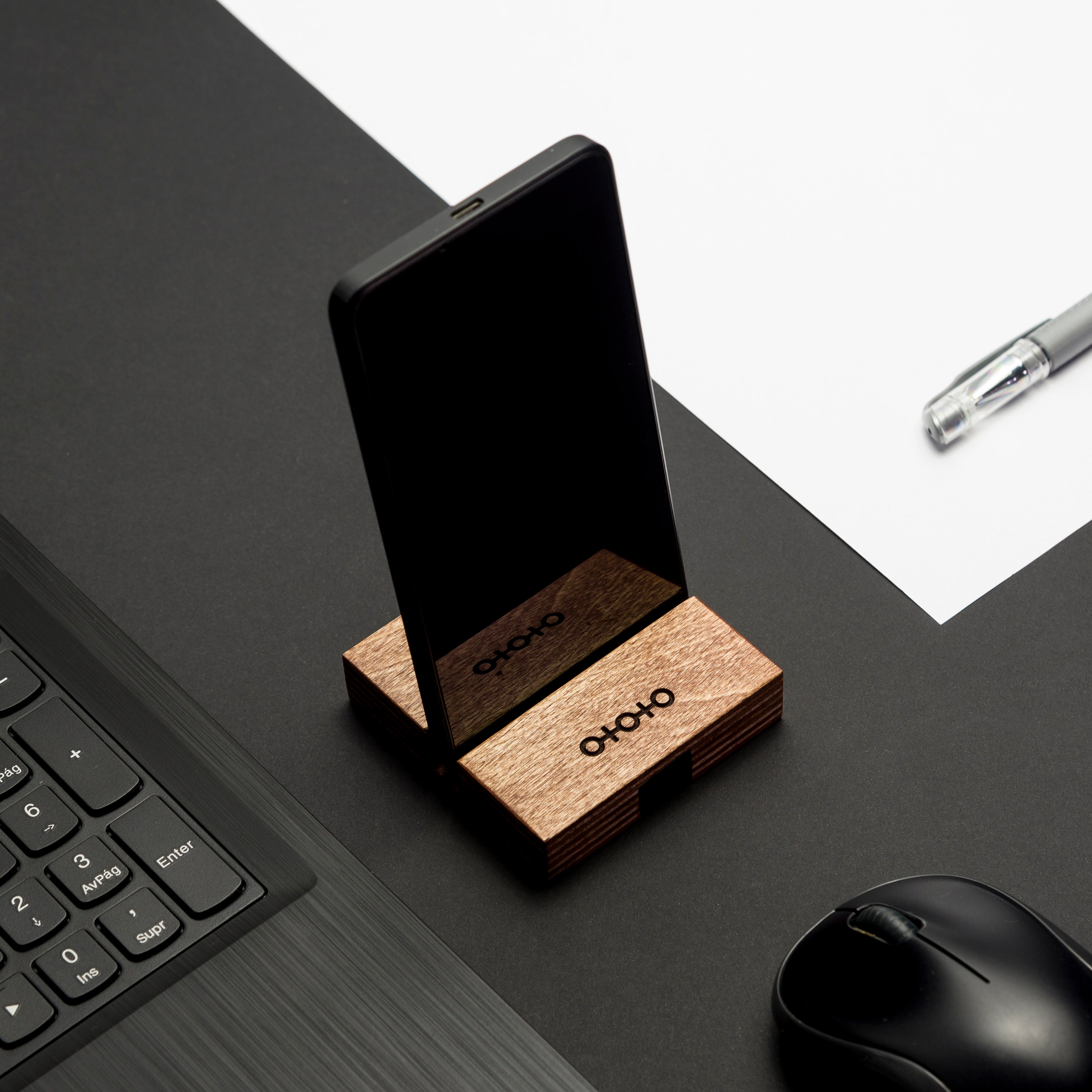 Plywood Phone Stand color: Mahogany Mobile Stand Phone - Etsy