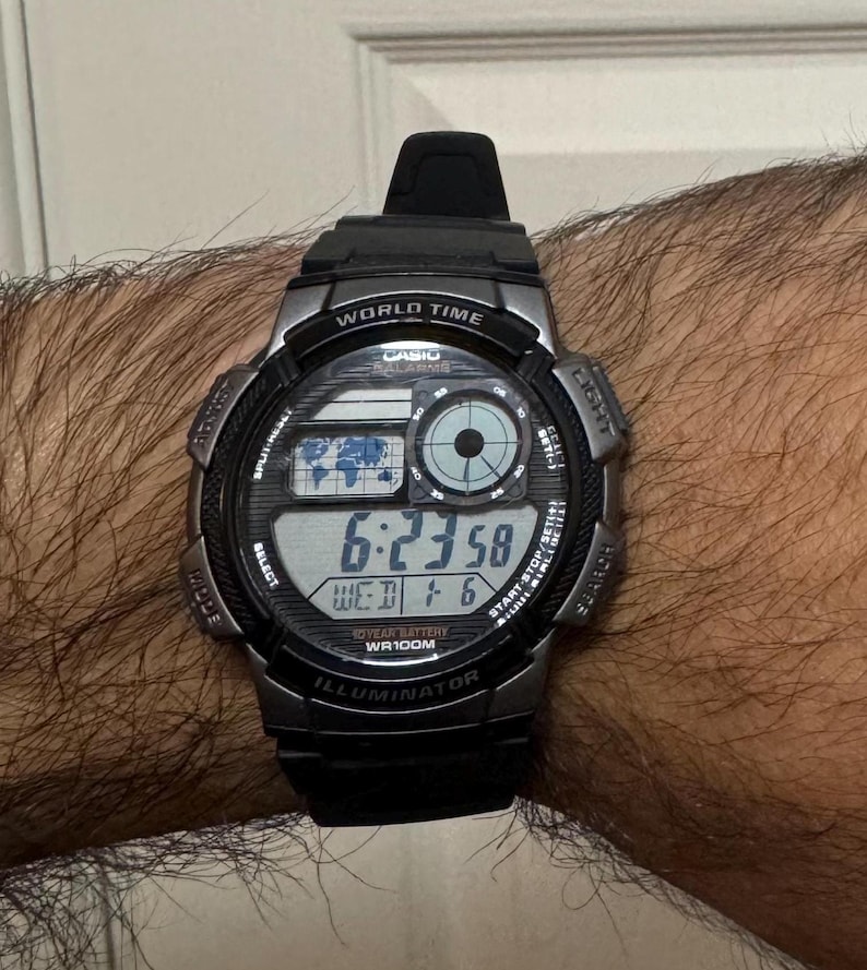 Vintage Casio World Time Watch - Etsy