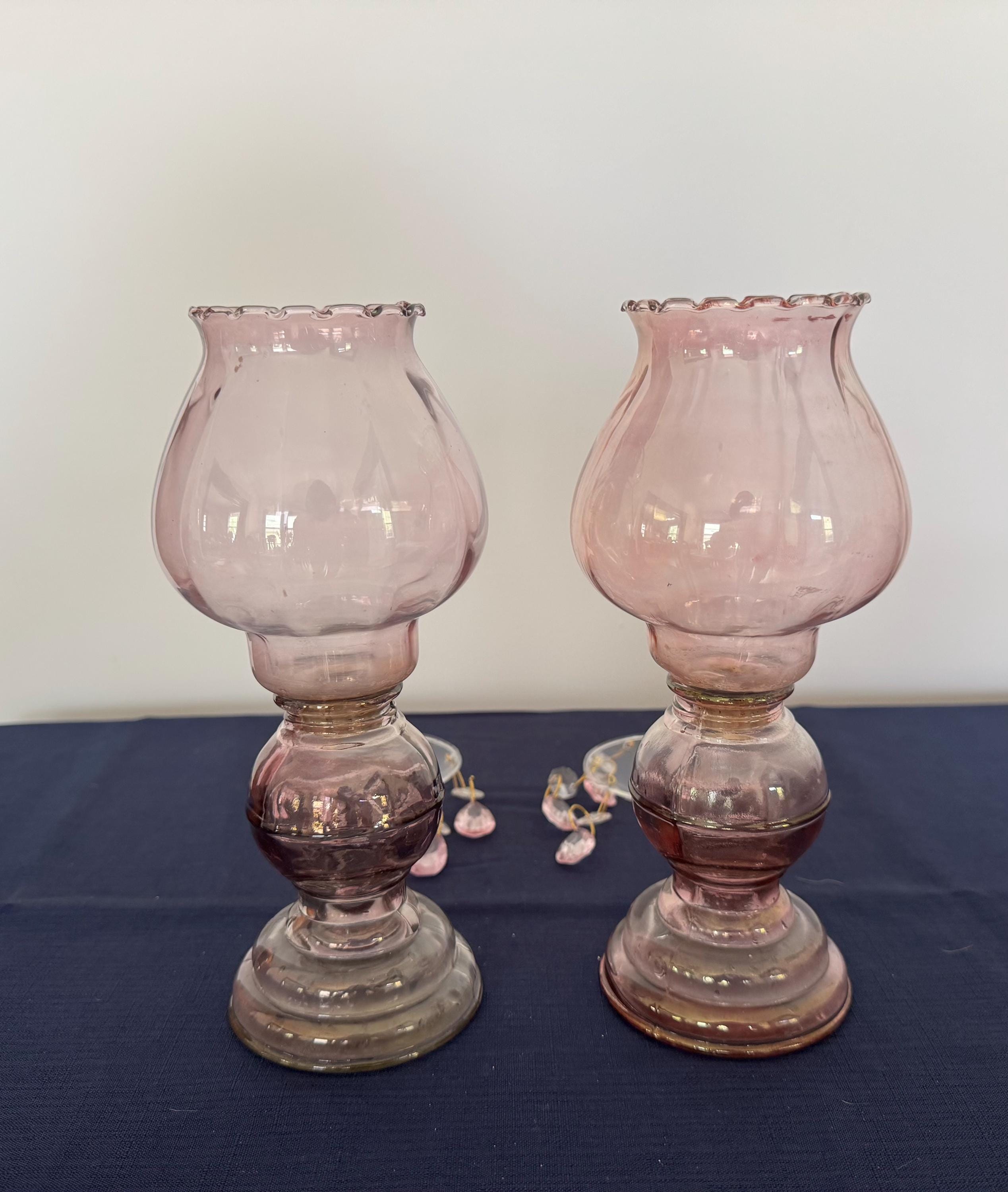 Vintage Hand Blown Fairy Lamp Set - Etsy