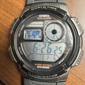 Vintage Casio World Time Watch - Etsy