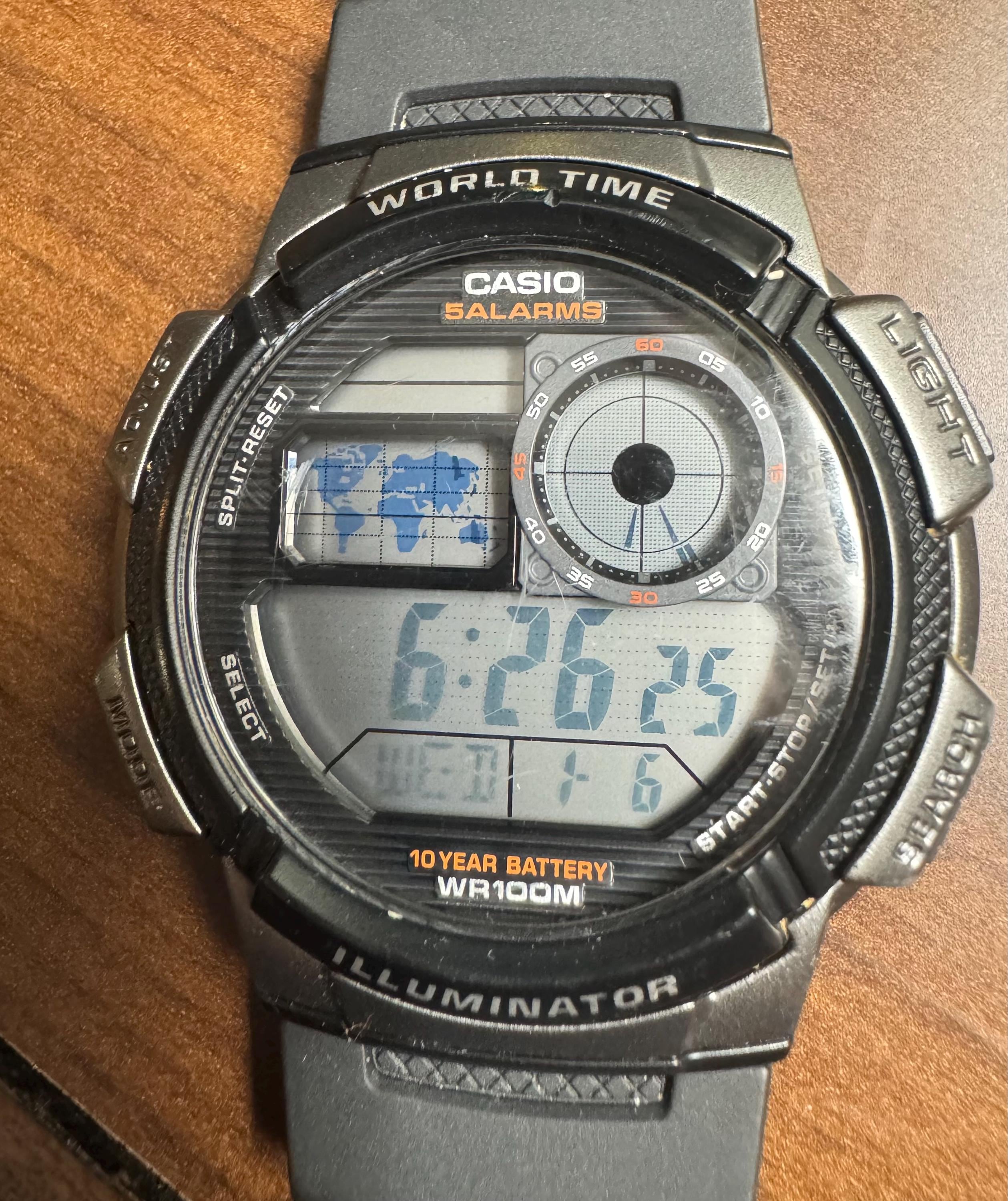 Vintage Casio World Time Watch - Etsy