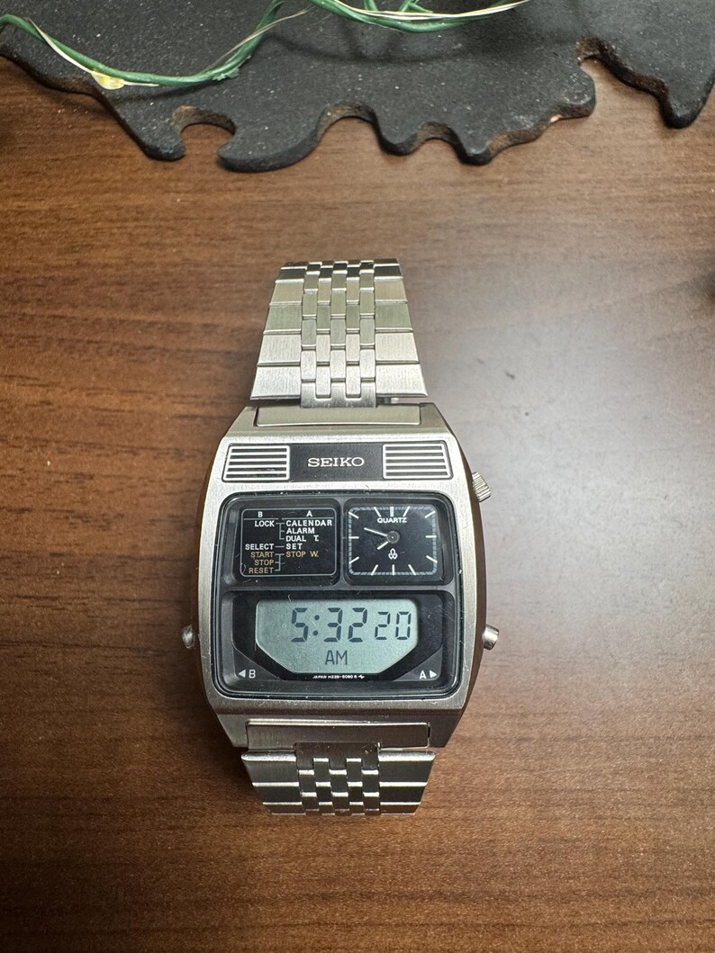 Vintage Seiko Digital Analog Watch - Etsy