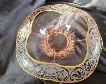 Depression Glass With Gold Trim - Etsy