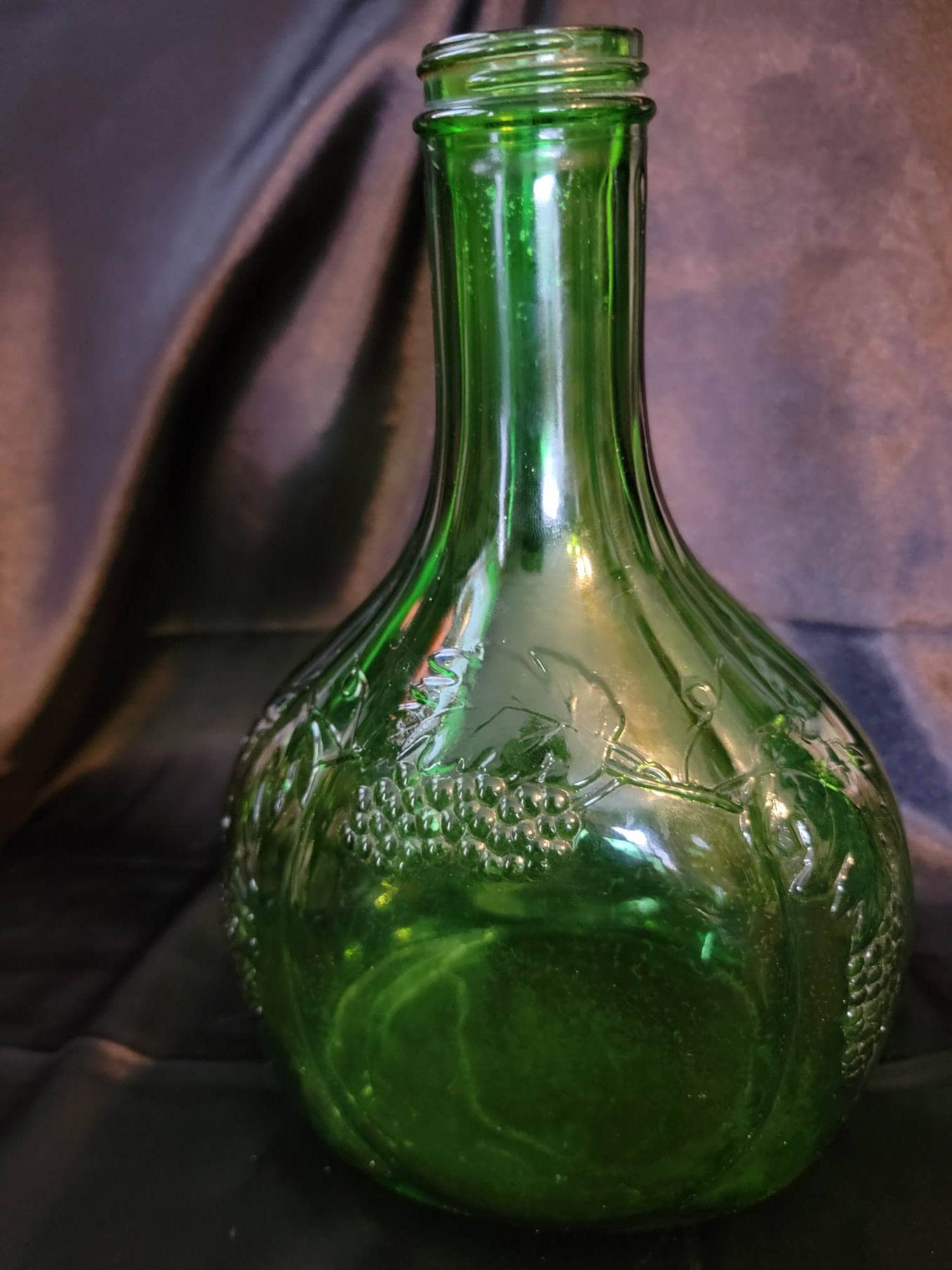 Vintage Green Glass Bottle Half Gallon Wine Bisceglia Brothers ...