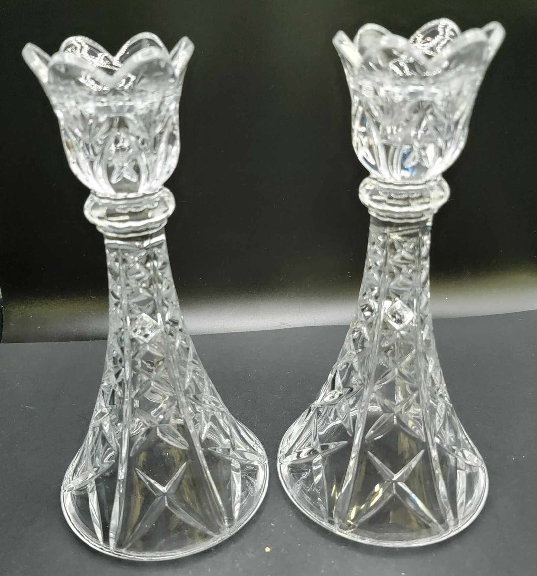 Lead Crystal Candle Holdersnull