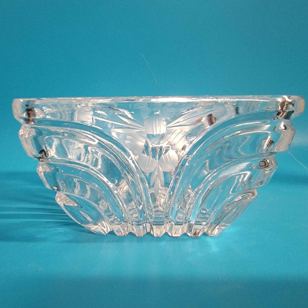 Crystal Square Lead Crystal Bowl Candy Dish Made in Poland Cut - Etsy