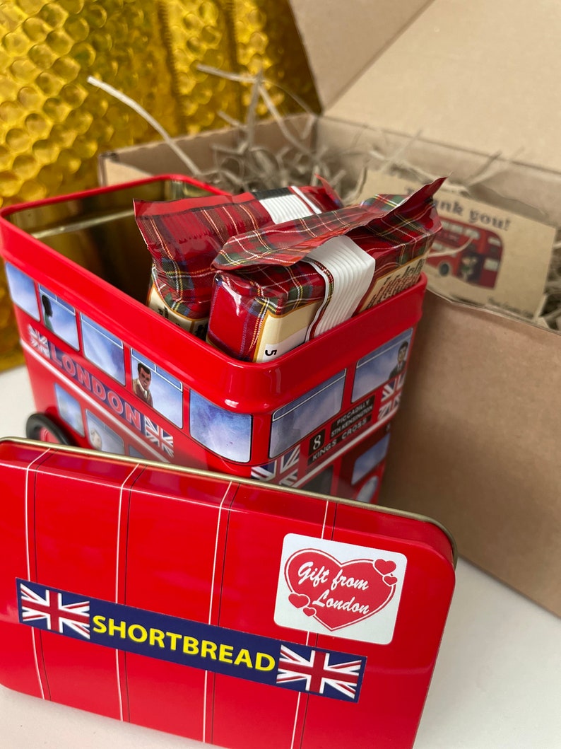 London Bus Tin Filled With Shortbread - Etsy