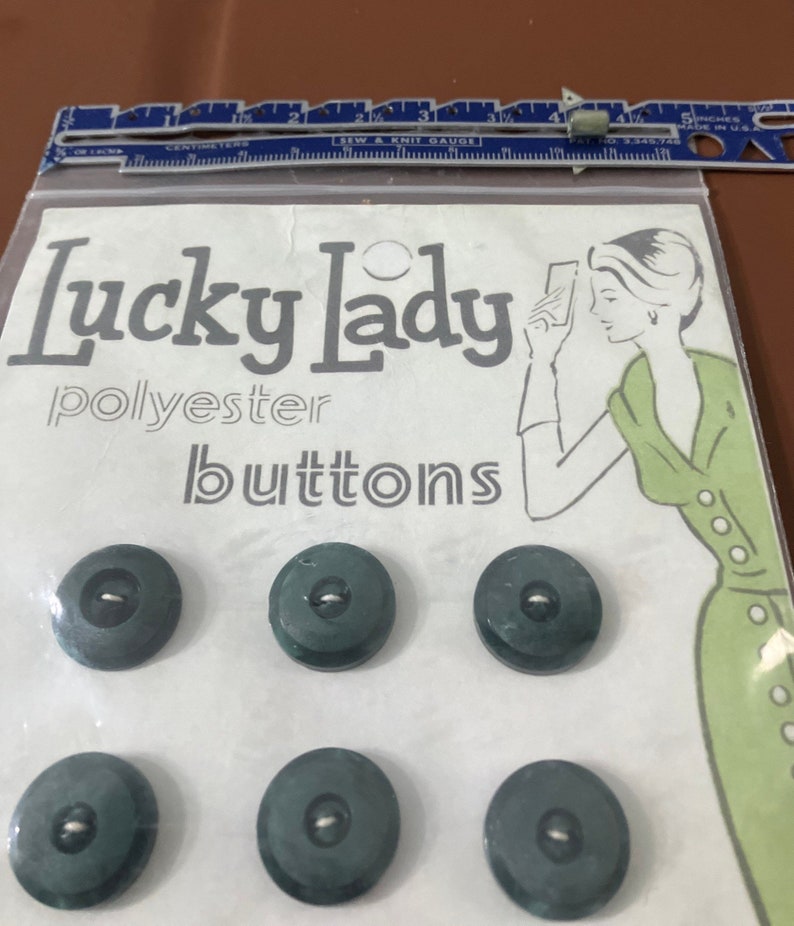 Three ‘luckyday’ Brand Reproduction Button Cards Attractively ...