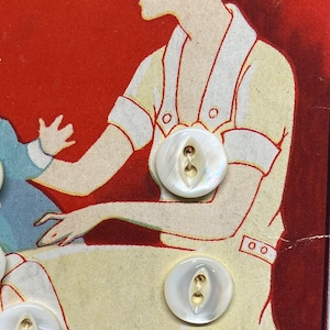 Vintage 1930s ‘peter Pan Pearl ‘buttons’ Original NOS Button Card With ...