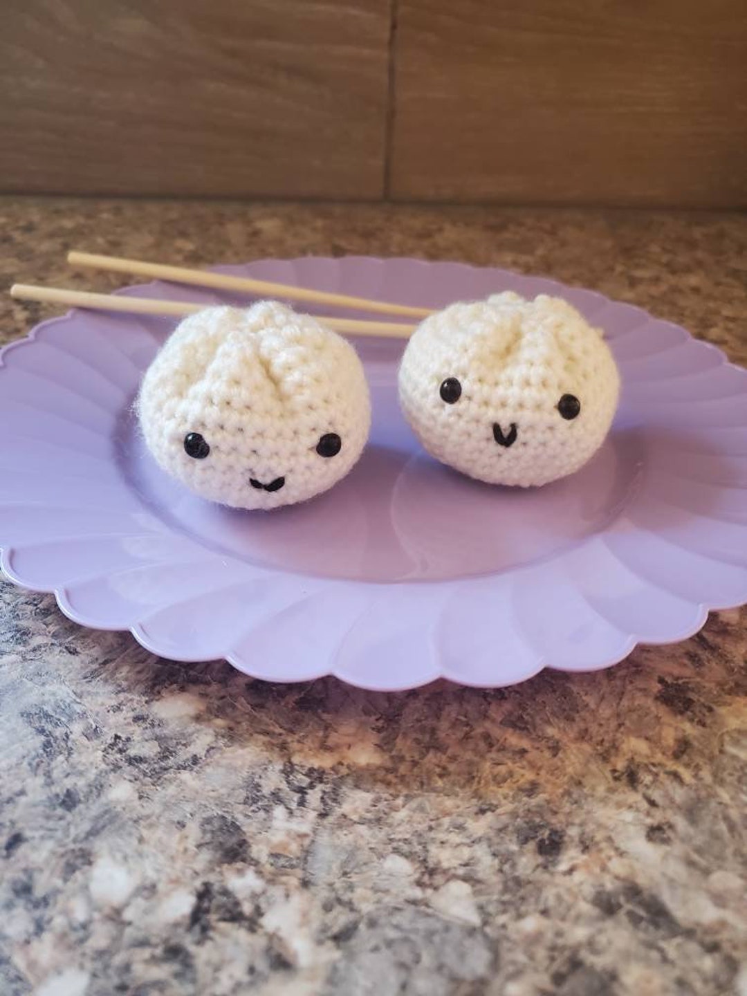 Weighted Bao Bun Crocheted Plushie Sensory Toy Kawaii Food Plush Baozi ...