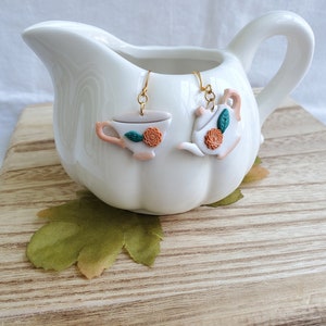 Teapot Earrings |vintage Tea Set Earrings| Cottagecore Fashion ...